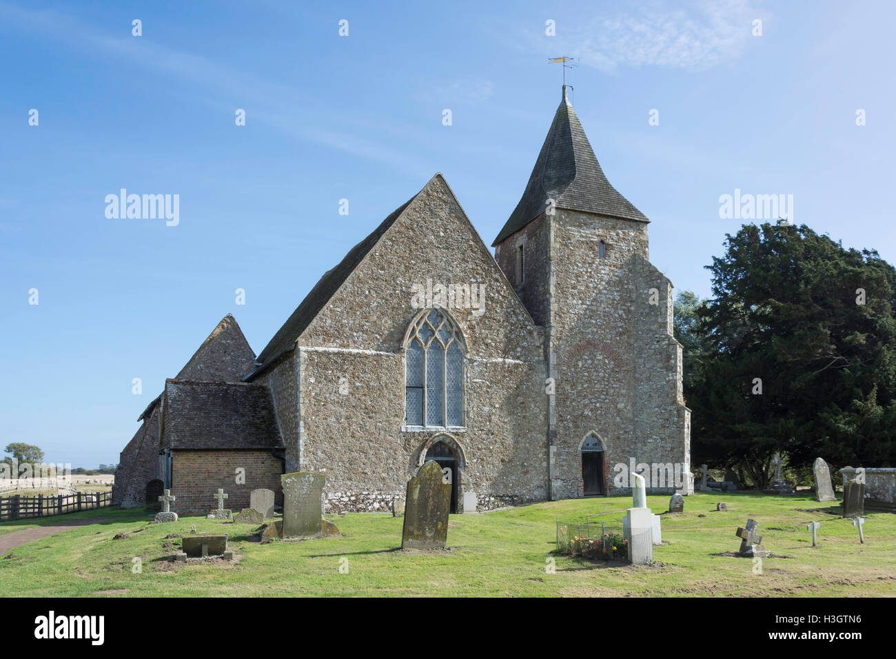 12th century St Clement's Church, Old Romney, Kent, England, United ...