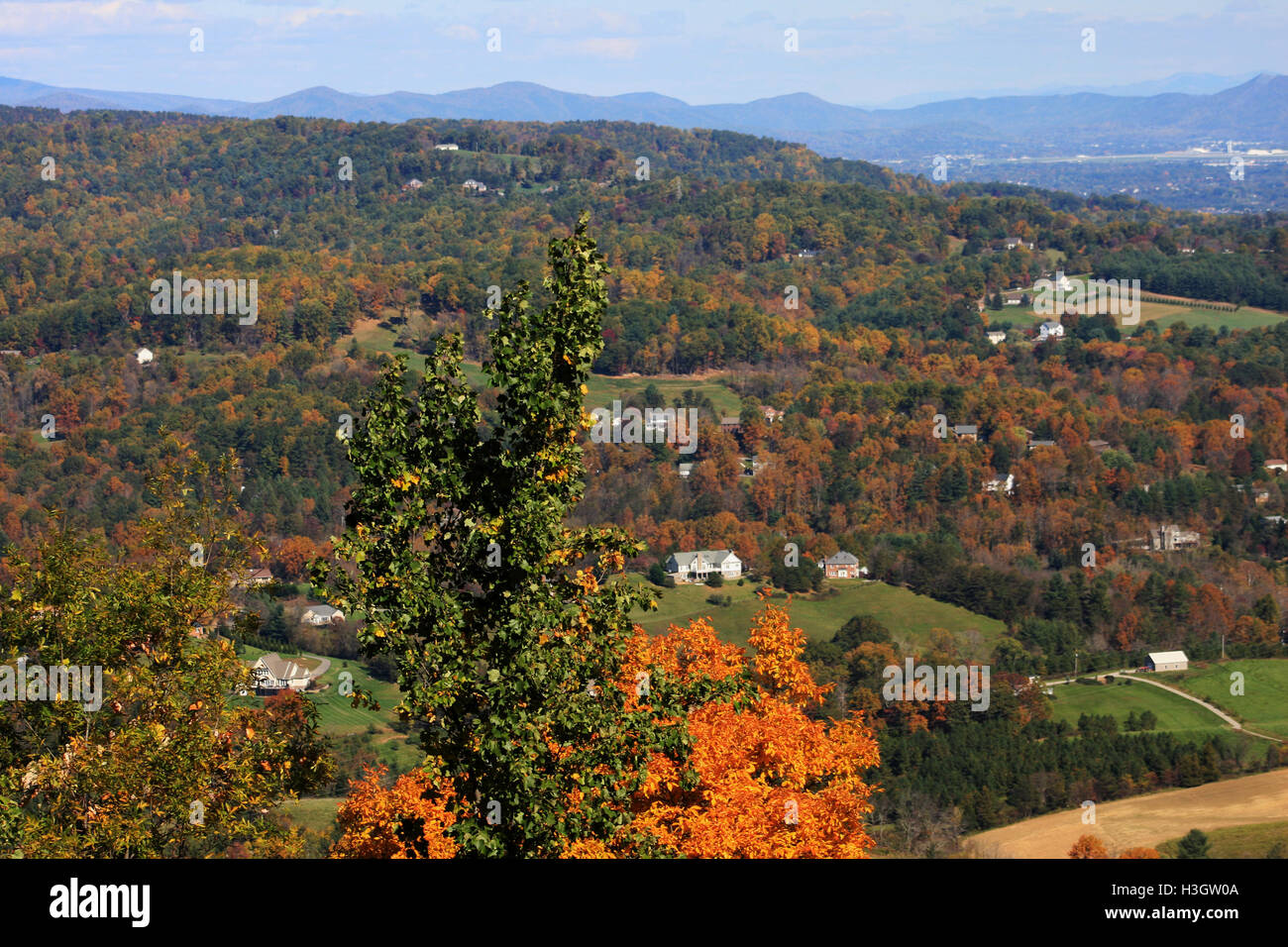 Birds eye view fall landscape hi-res stock photography and images - Alamy