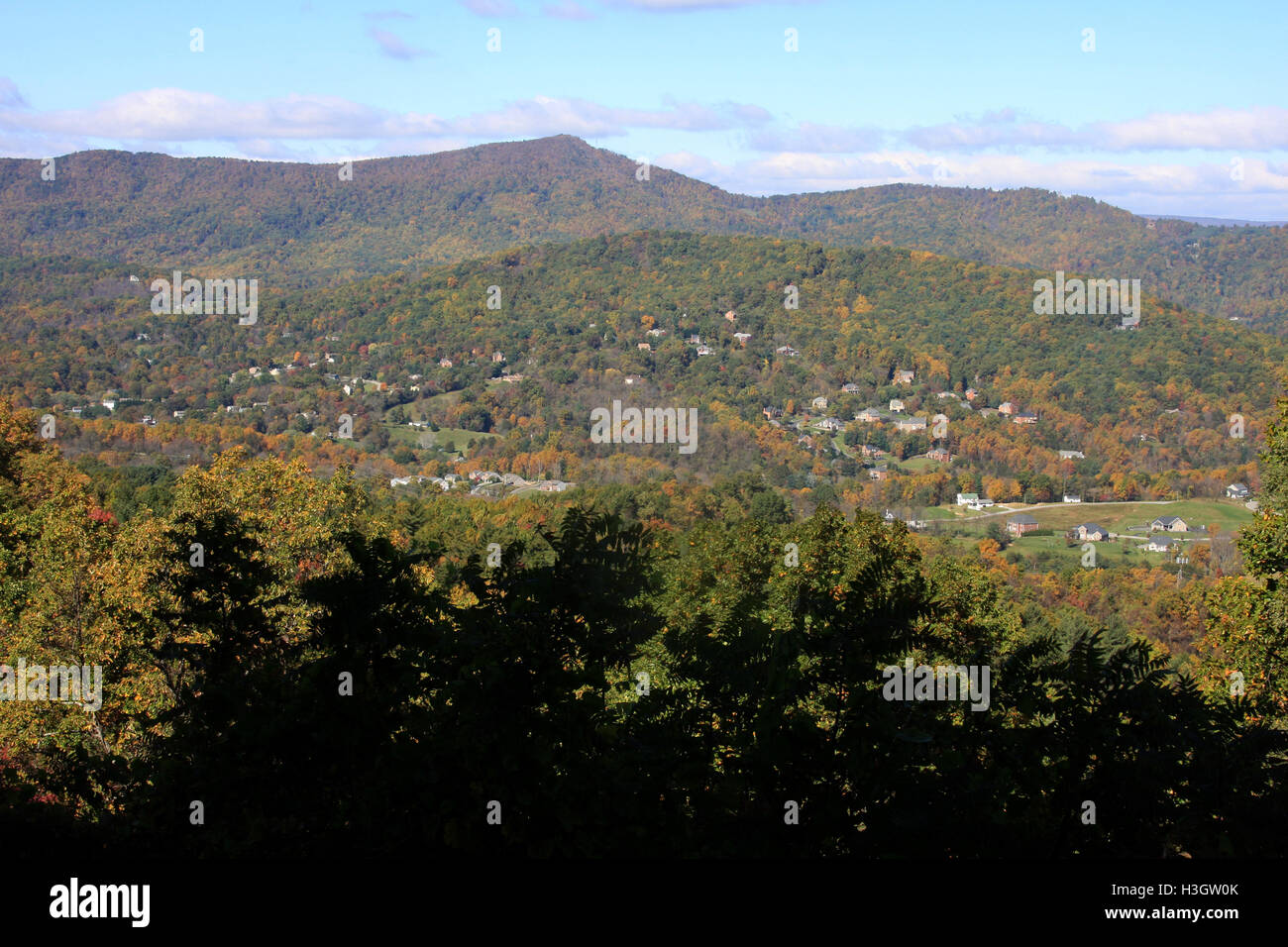 Fall landscape in Blue Ridge Mountains, Virginia, USA Stock Photo - Alamy