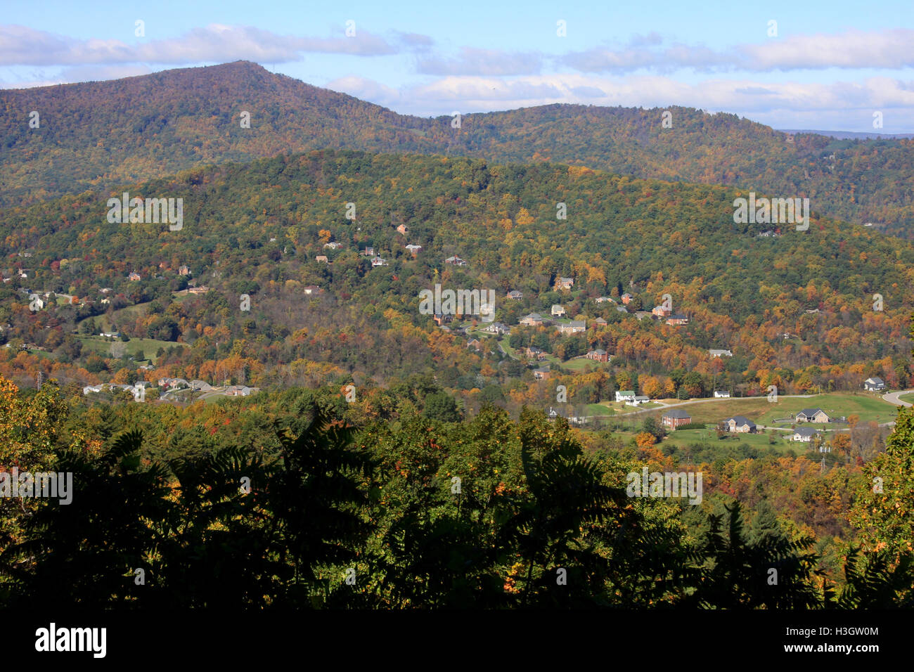 Fall landscape in Blue Ridge Mountains, Virginia, USA Stock Photo - Alamy
