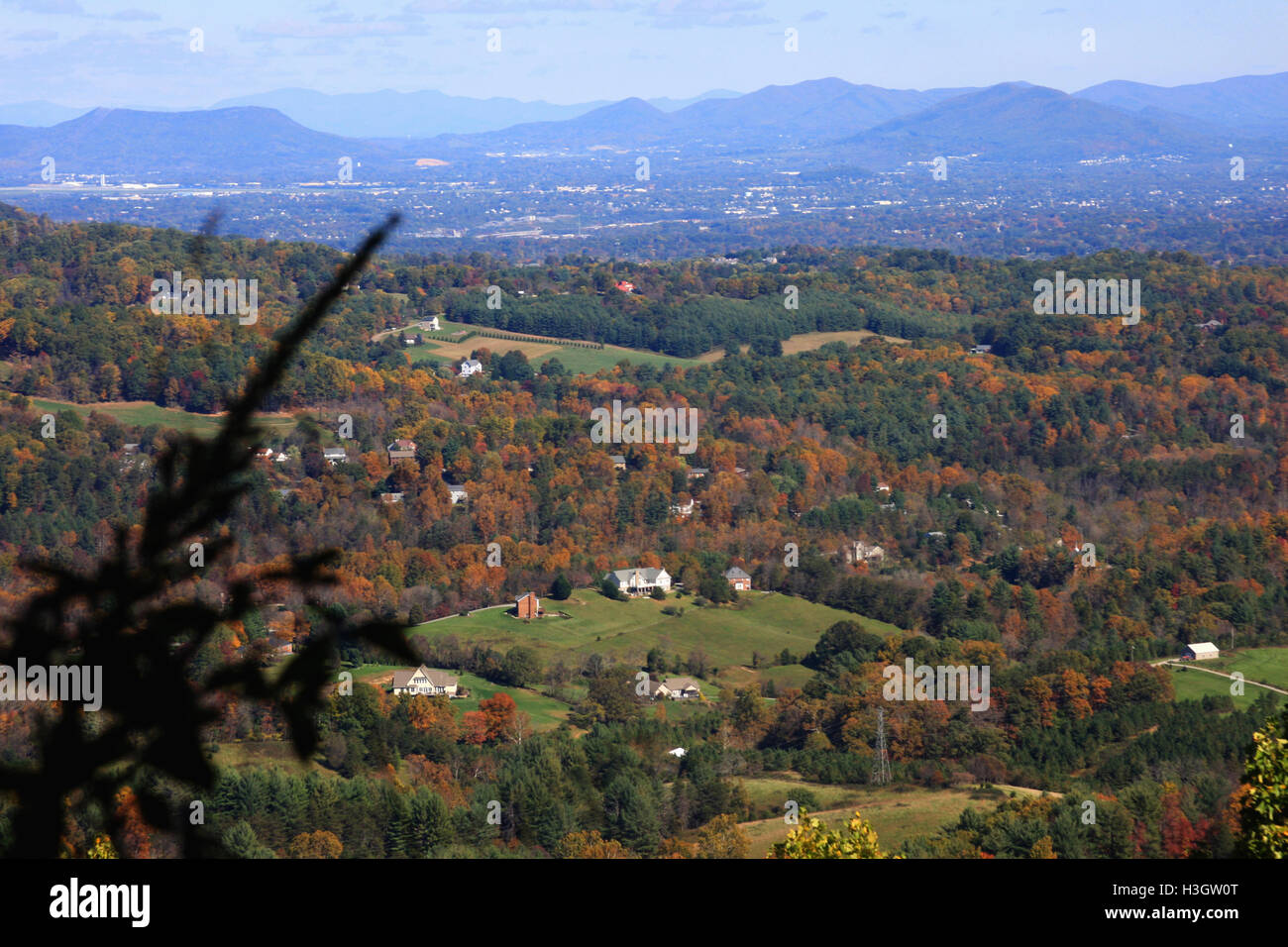 Fall landscape in Blue Ridge Mountains, Virginia, USA Stock Photo - Alamy