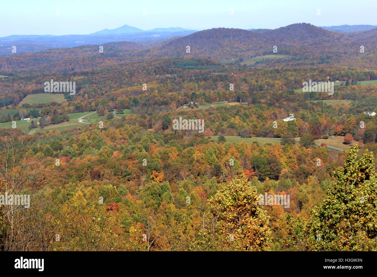 Fall landscape in Blue Ridge Mountains, Virginia Stock Photo - Alamy