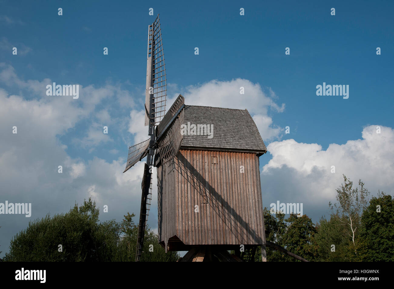 windmill in germany Stock Photo - Alamy