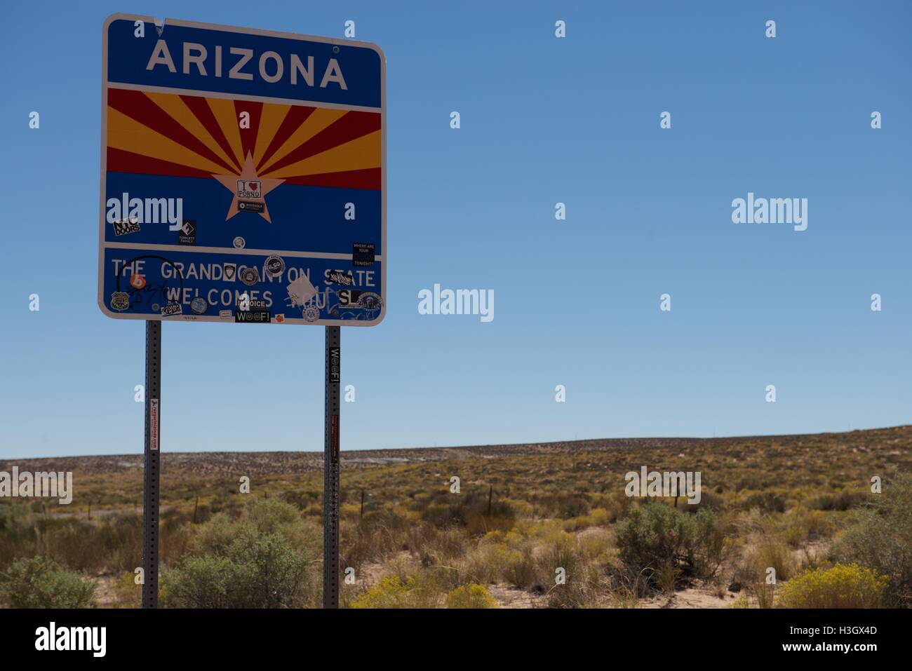 Welcome arizona state sign arizona hi-res stock photography and images ...