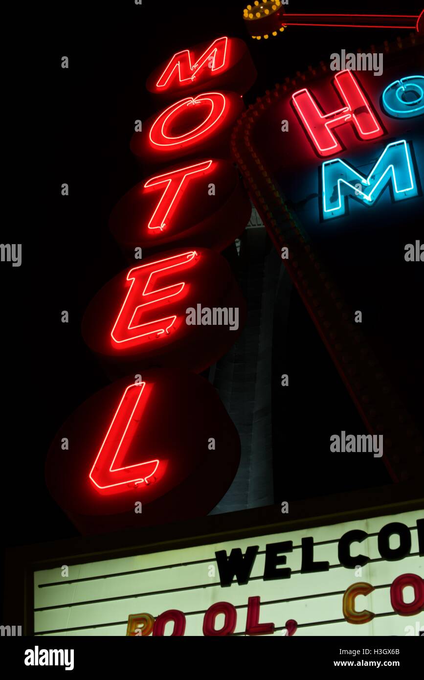 American Neon sign Stock Photo - Alamy
