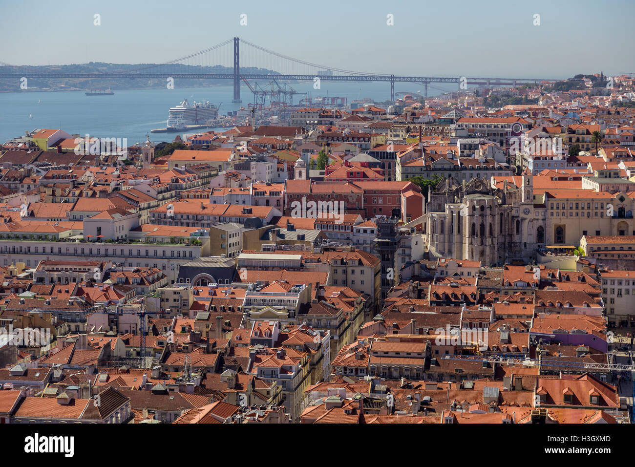 Lisbon top view hi-res stock photography and images - Alamy