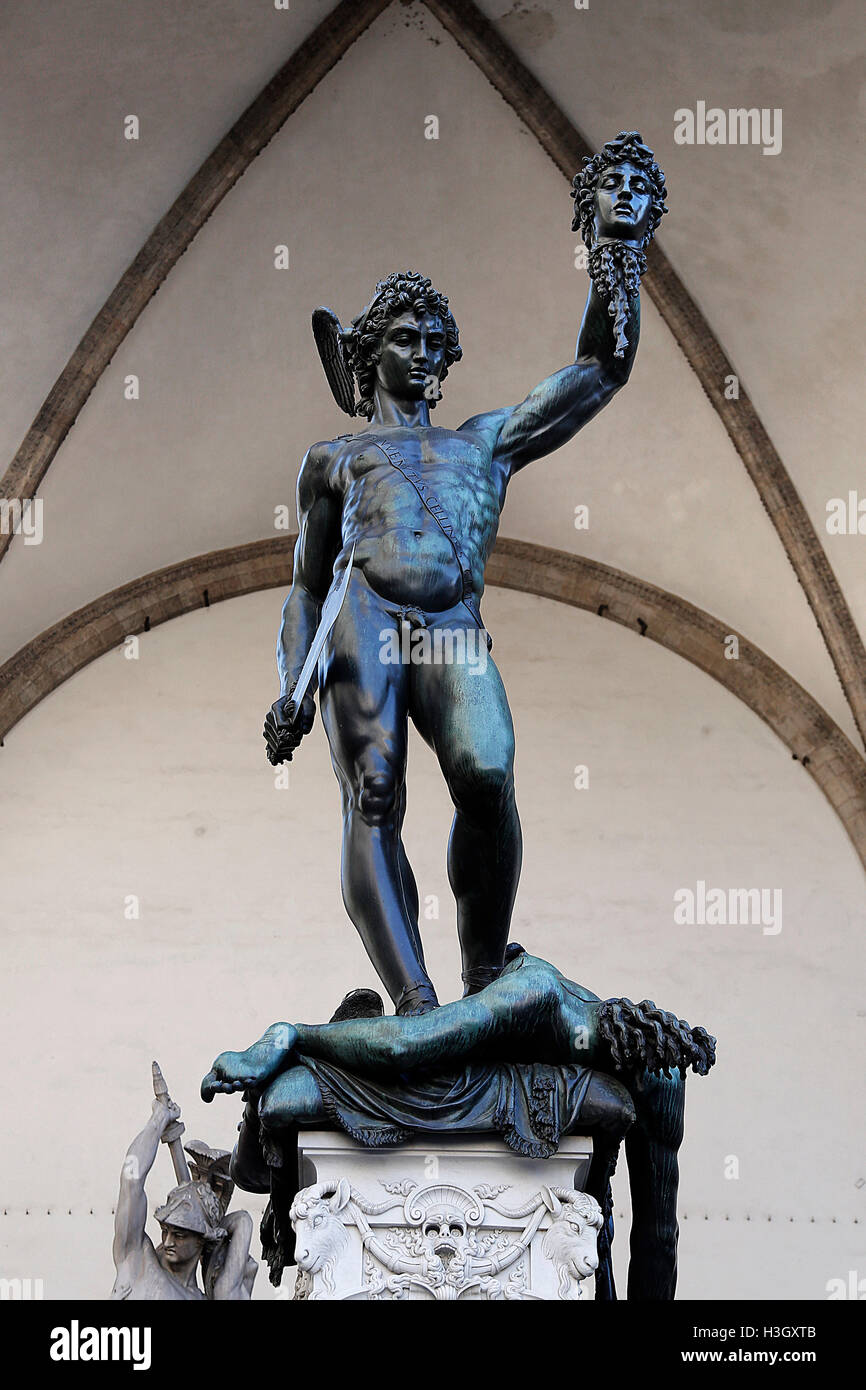 Perseus with the head of Medusa by Benvenuto Cellini in Piazza della ...