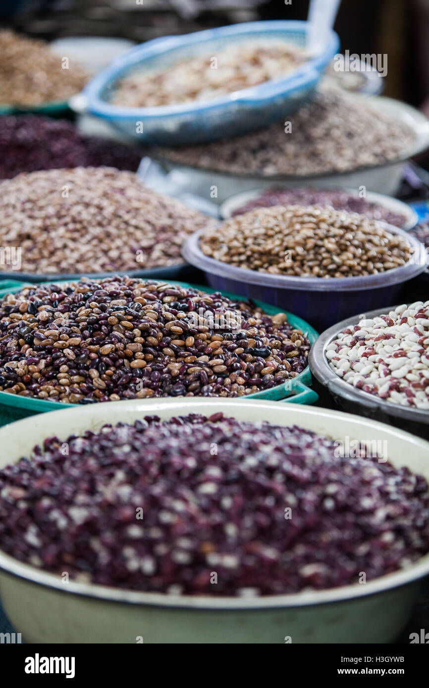 Color image of some beans displayed in a market Stock Photo - Alamy