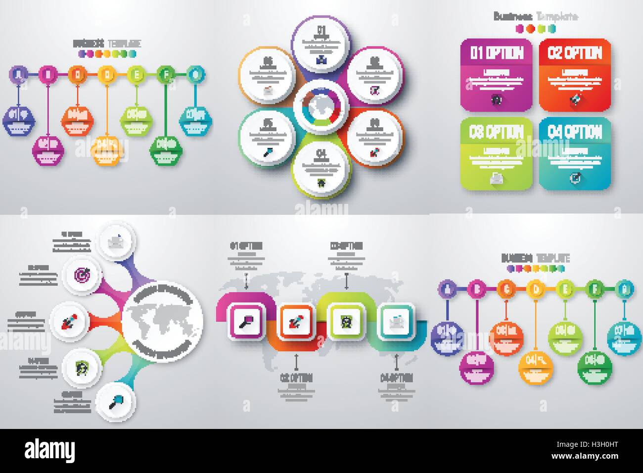 Set with infographics Stock Vector Image & Art - Alamy