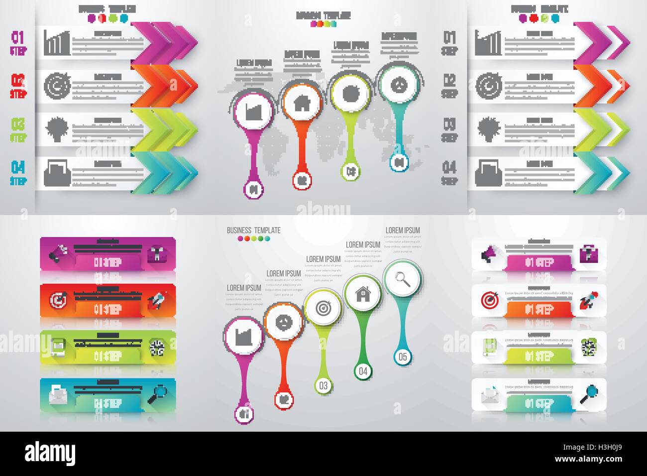 Set with infographics Stock Vector Image & Art - Alamy