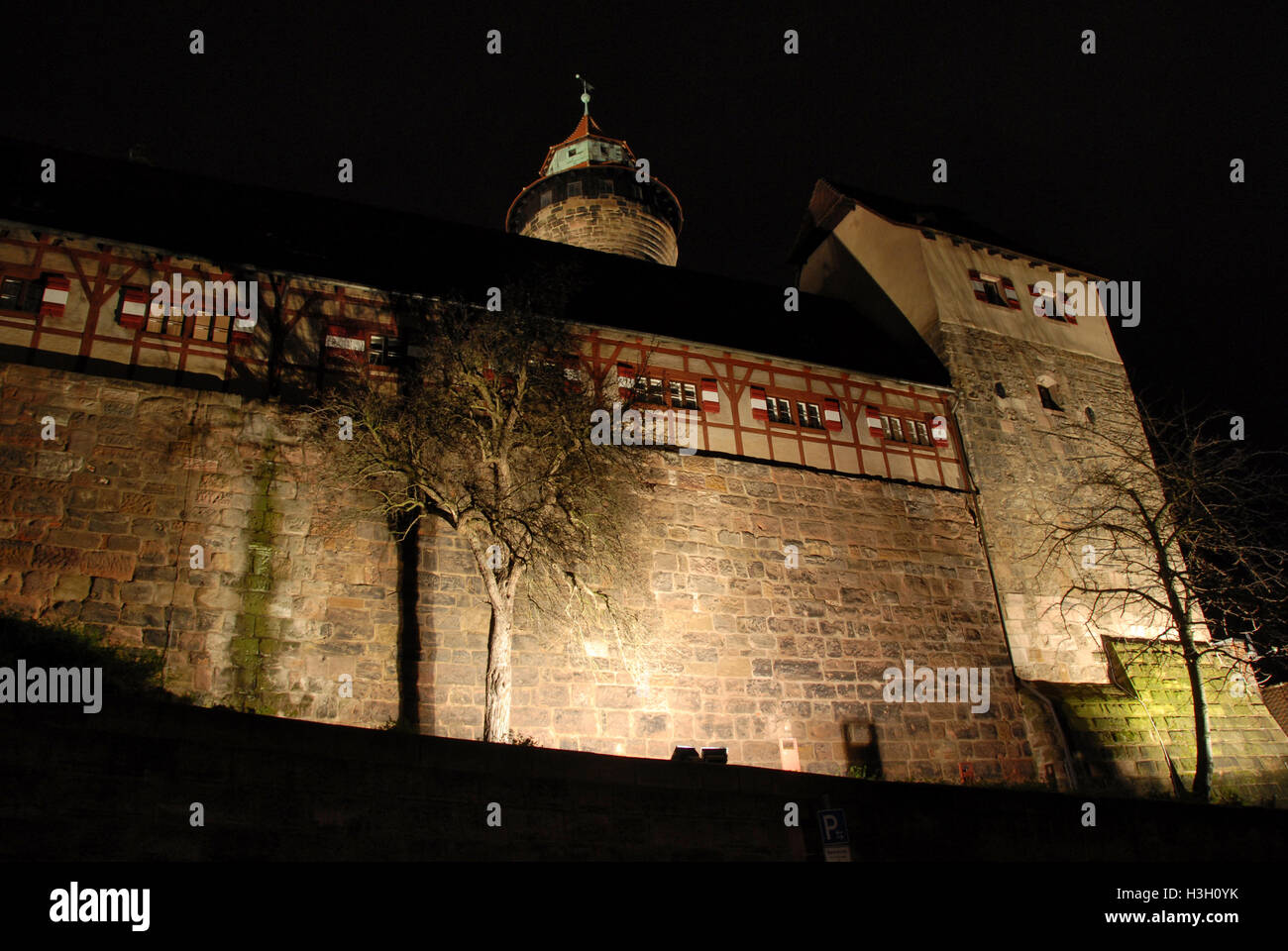 The imperial castle / Kaiserburg castle is on a hill overlooking the ...