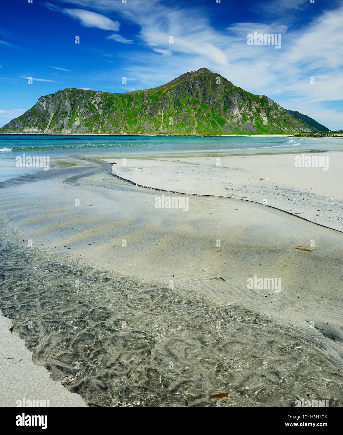 Peaceful beach on the Lofoten Islands Stock Photo - Alamy