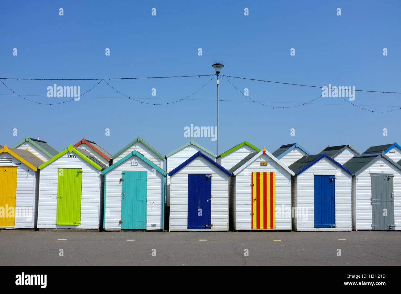 Colorful Beach Huts Stock Photo - Alamy