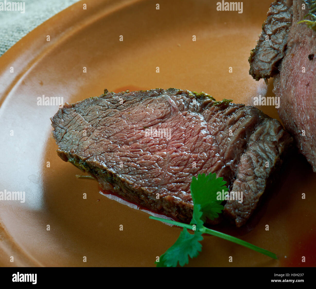 Spiced Corned Silverside Beef Stock Photo - Alamy