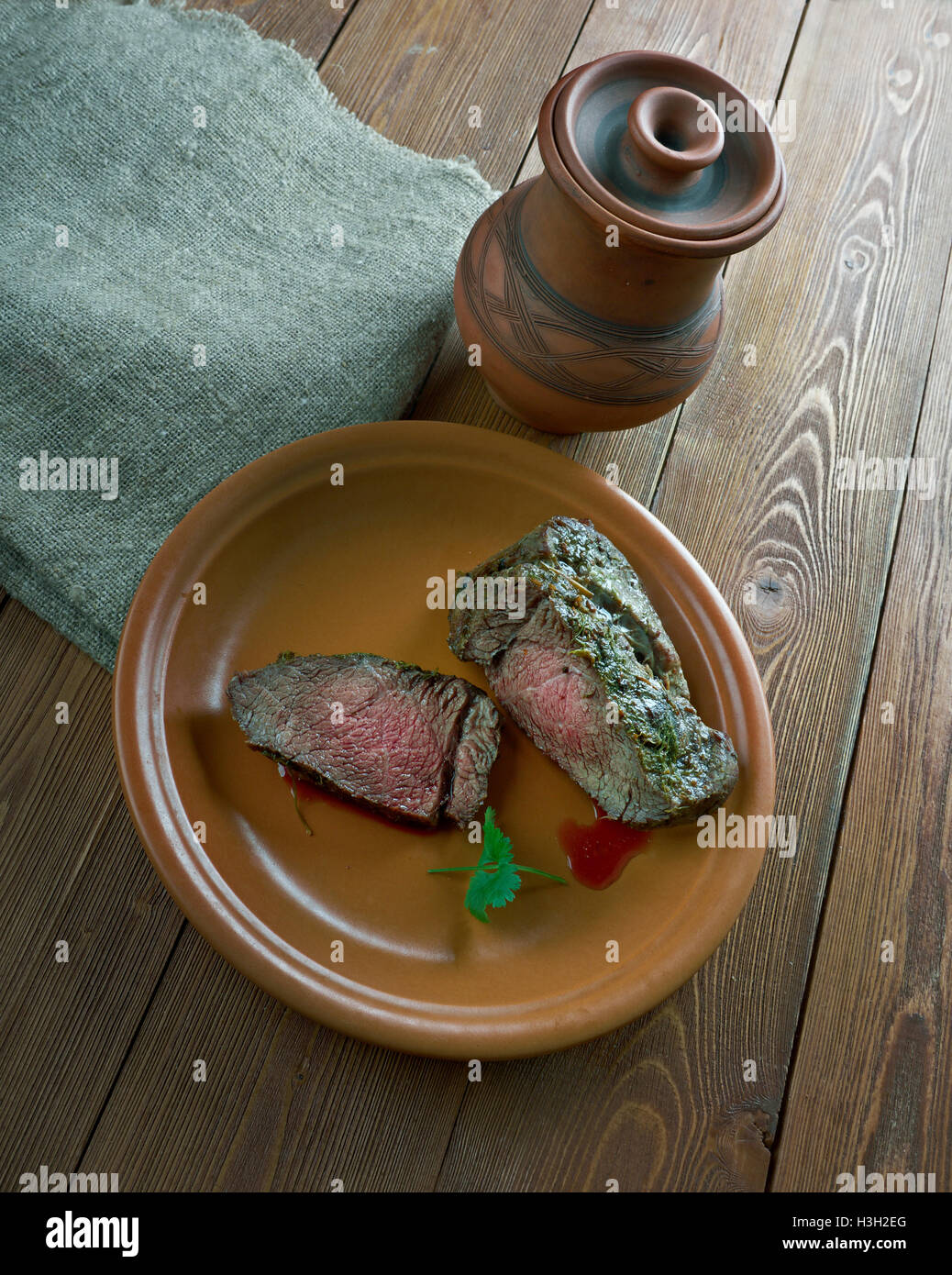 Spiced Corned Silverside Beef Stock Photo - Alamy