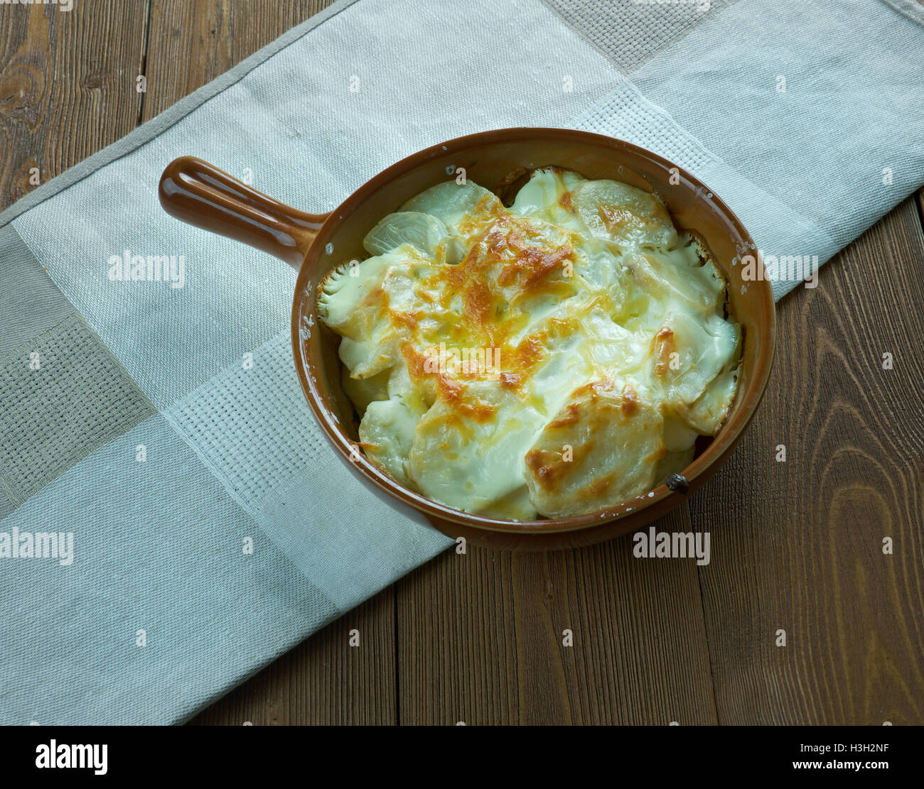 Pan Haggerty classic British potato dish from Northumberland Stock ...