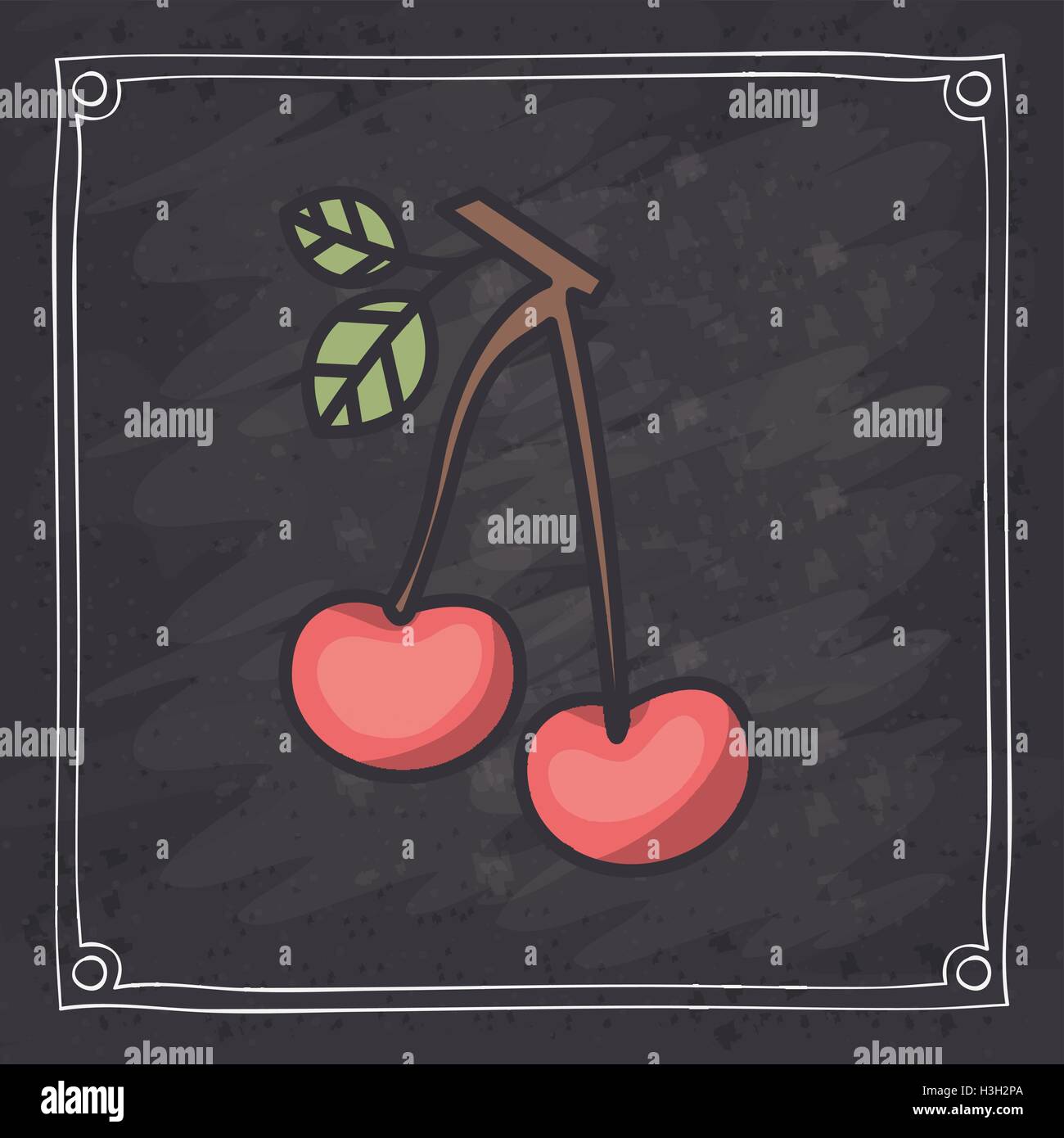 Cherry fruit inside frame design Stock Vector Image & Art - Alamy