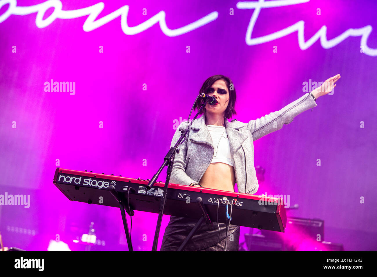 Bloom Twins performs live at Assago Summer Arena in Milano, Italy, to ...