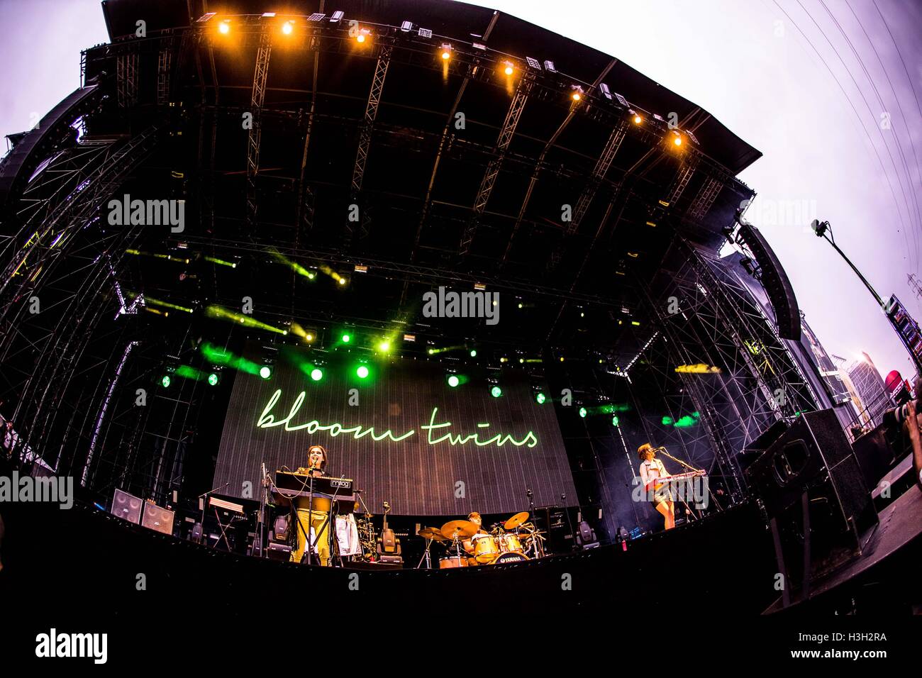 Bloom Twins performs live at Assago Summer Arena in Milano, Italy, to ...