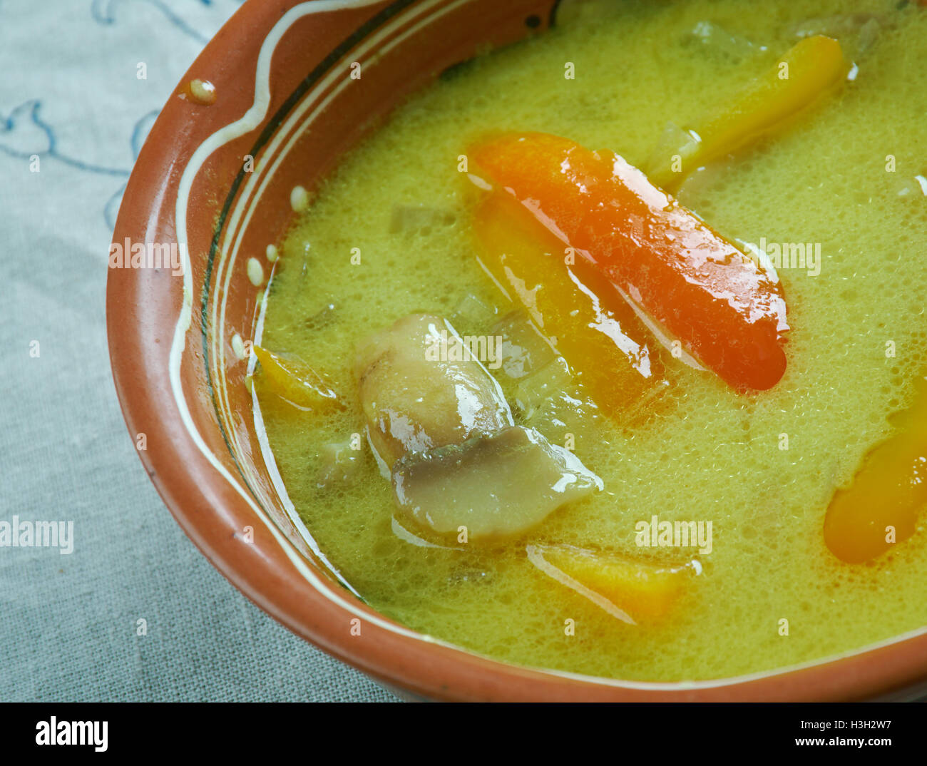 ciorba de burta - Romanian tripe soup Stock Photo - Alamy