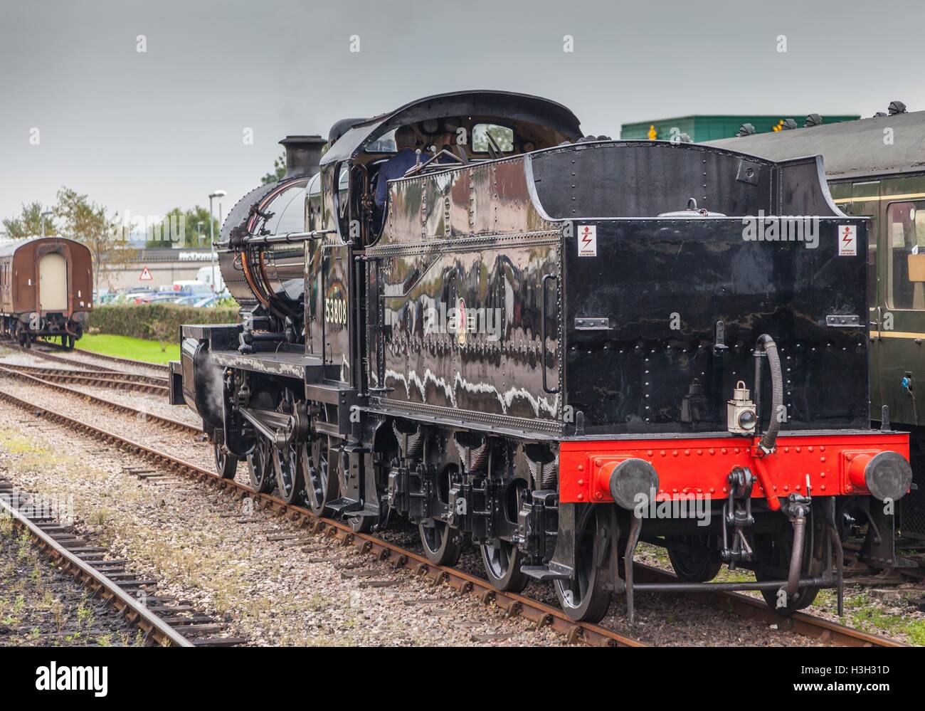 Restored Somerset and Dorset 7F 2-8-0 steam locomotive at Minehead during the West Somerset ...