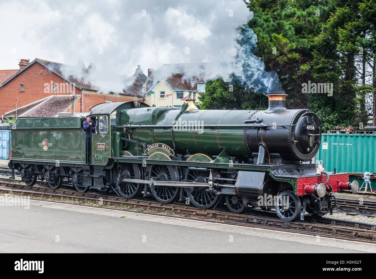 GWR Hall Class 4-6-0 4936 at Minehead, West Somerset Railway during the ...