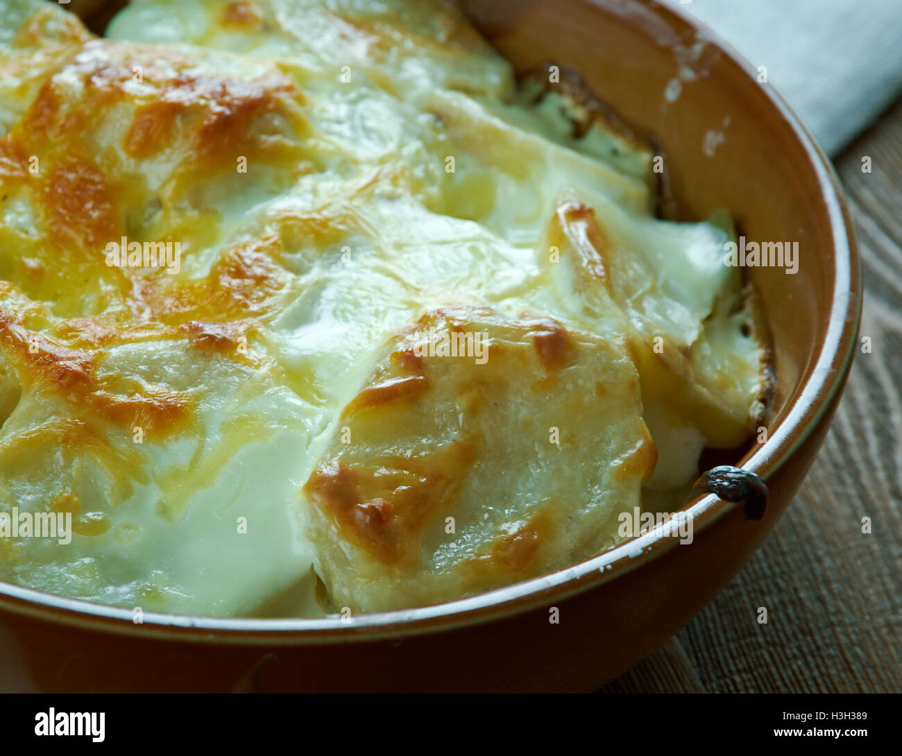 Pan Haggerty classic British potato dish from Northumberland Stock ...