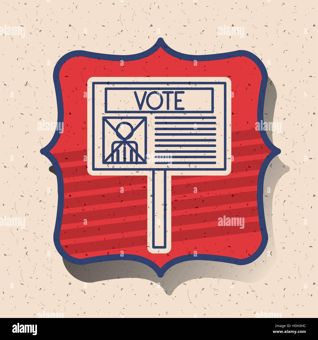 Card of vote inside frame design Stock Vector Image & Art - Alamy