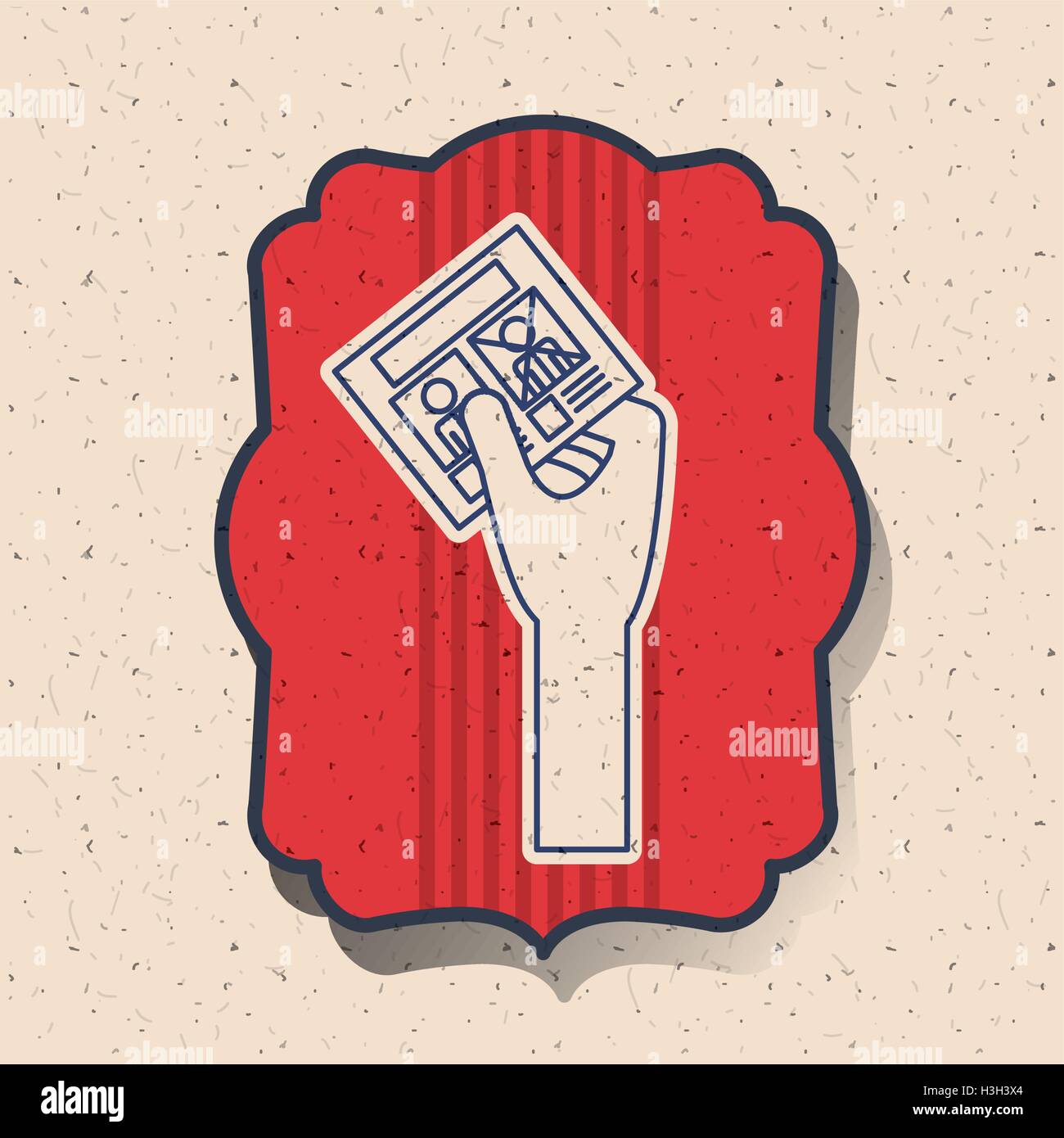 Card of vote inside frame design Stock Vector Image & Art - Alamy