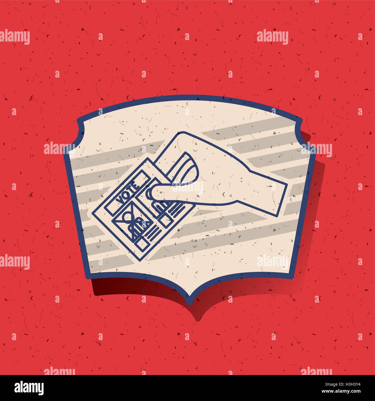 Card of vote inside frame design Stock Vector Image & Art - Alamy