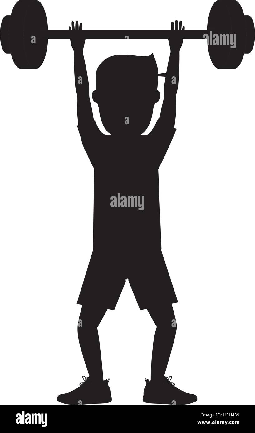 Boy lifting weight design Stock Vector Image & Art - Alamy