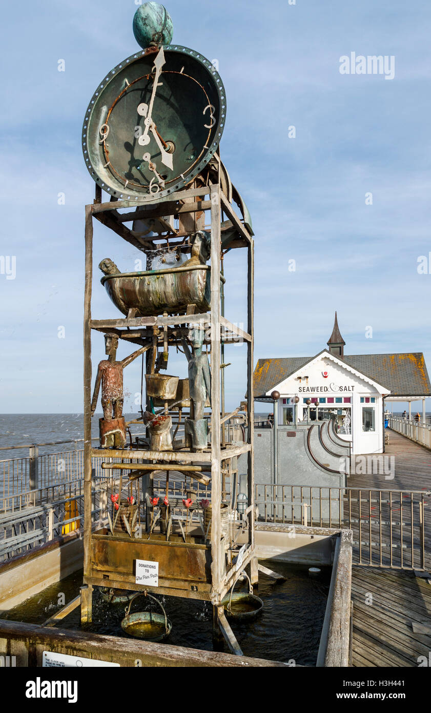 The Pier Waterclock, a strange peeing clock, on Southwold Pier ...
