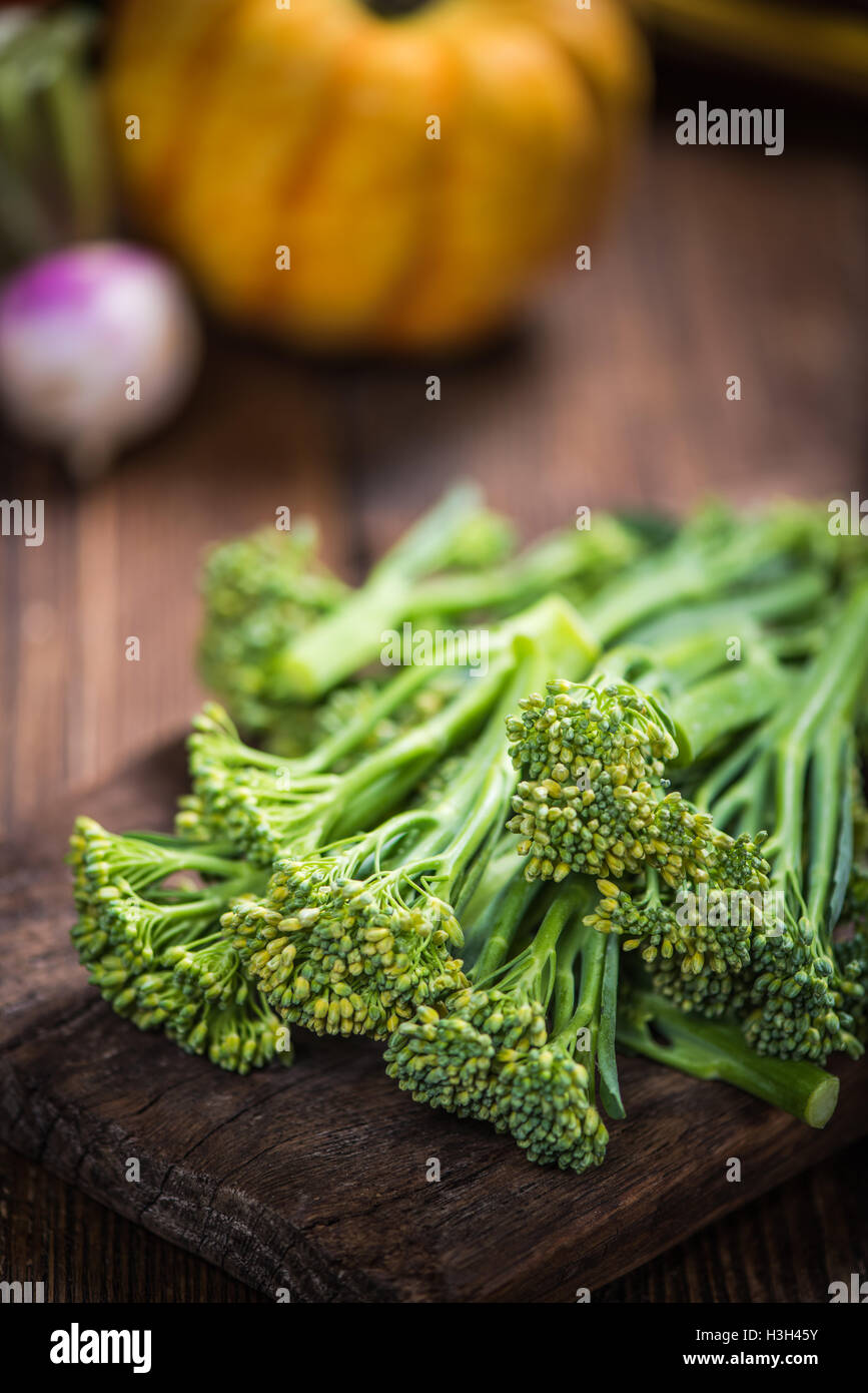 Fresh Sprouts on cutting rustic board Stock Photo - Alamy