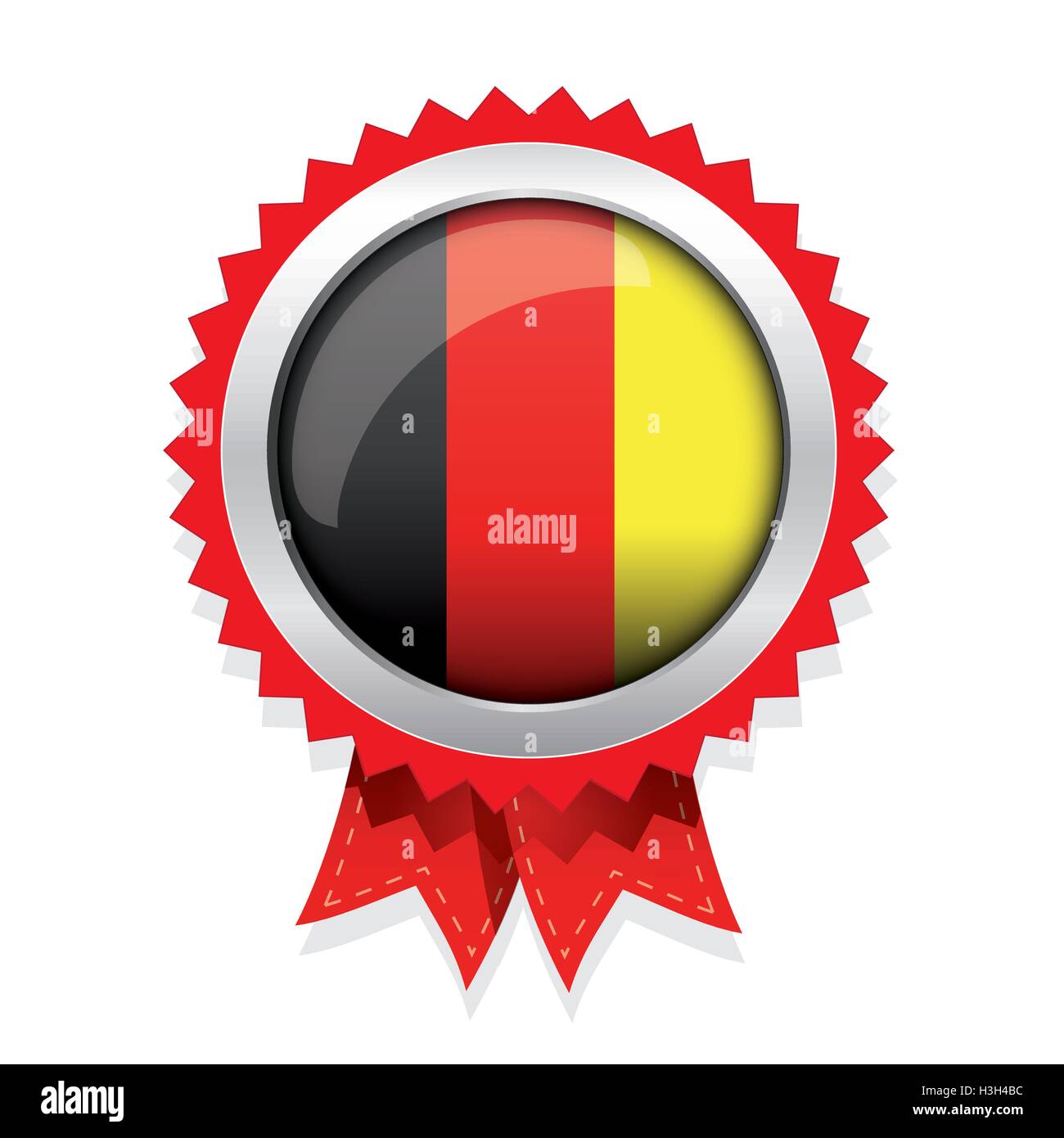 Germany badge with red ribbon vector Stock Vector Image & Art - Alamy