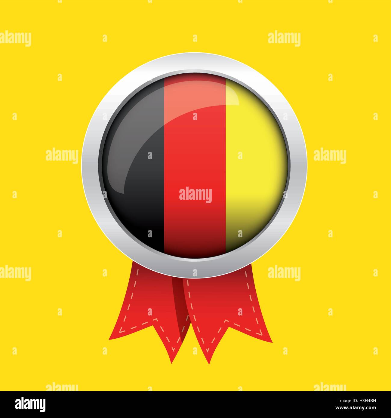 Germany badge with red ribbon vector Stock Vector Image & Art - Alamy