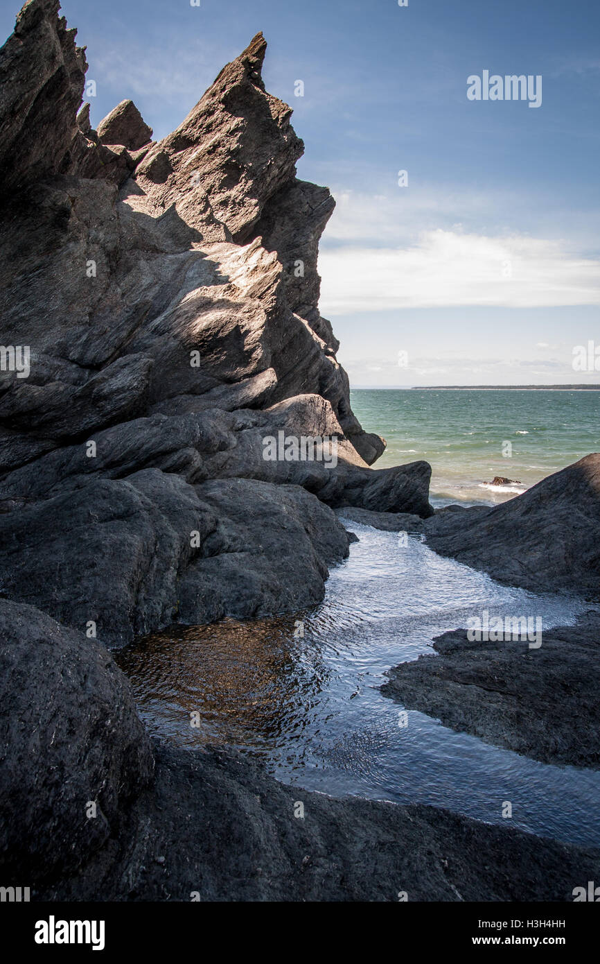 View of "Cap à l'orignal" in the National Park of Bic, Quebec, Canada ...