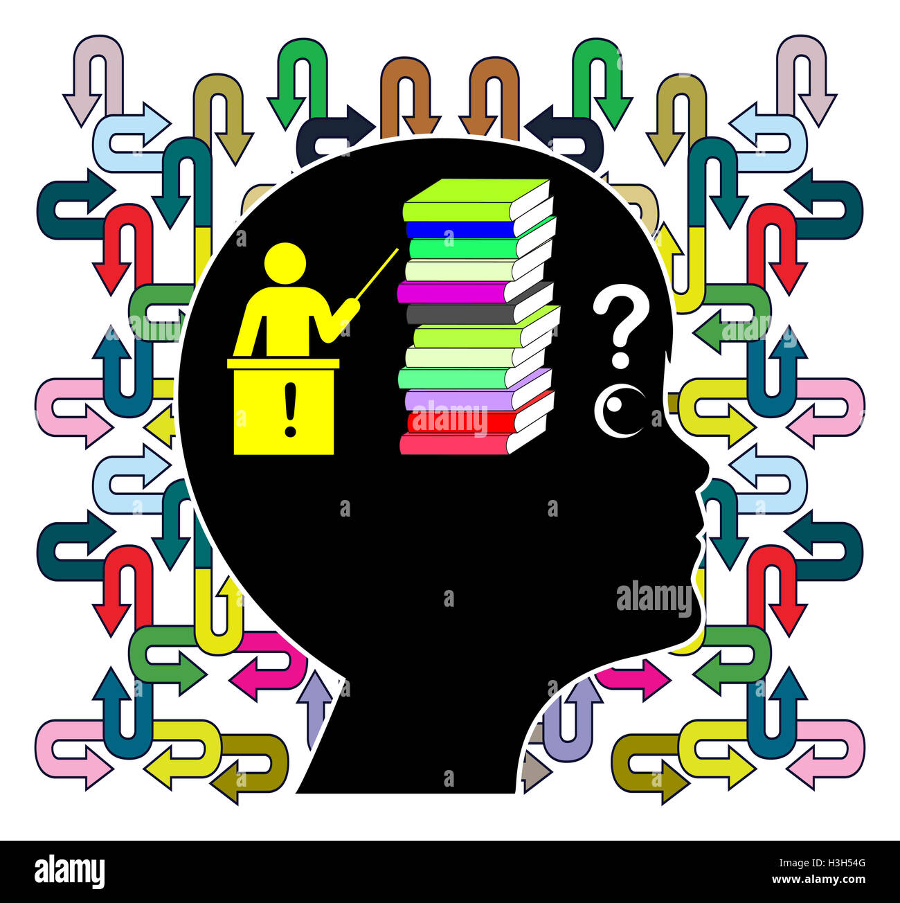 Child overwhelmed in school Stock Photo - Alamy