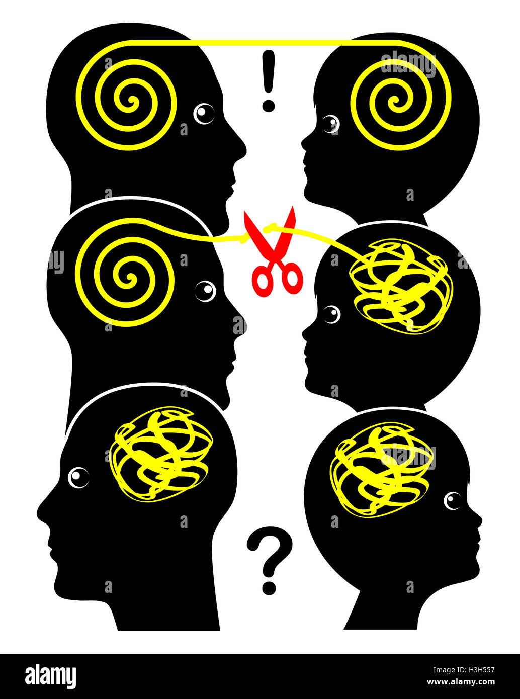 Parent Child Communication Error Stock Photo - Alamy