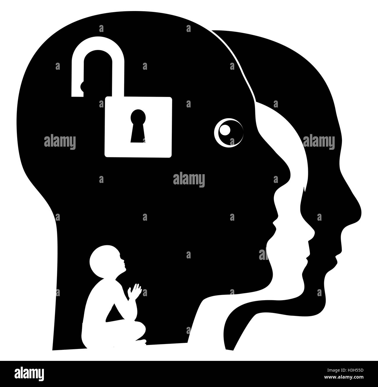 Child to adult concept Black and White Stock Photos & Images - Alamy