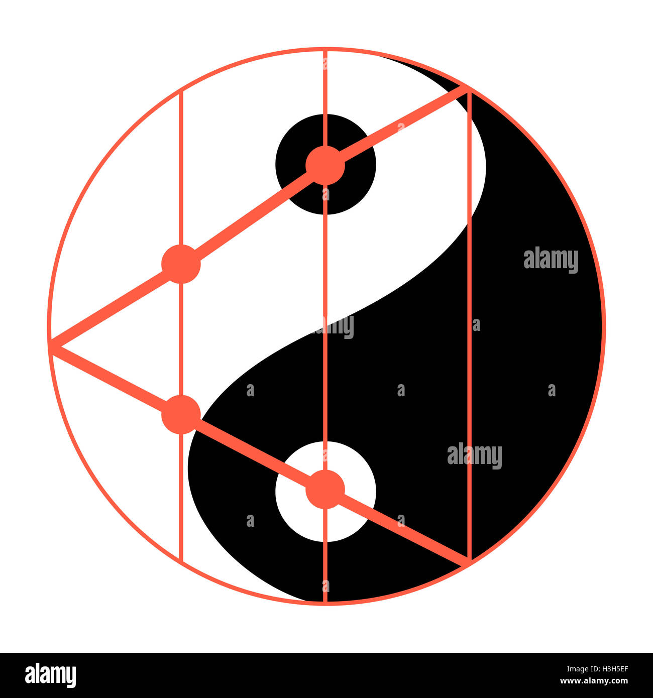 Statistics balance of yin yang. Statistics icon, analytics and static ...