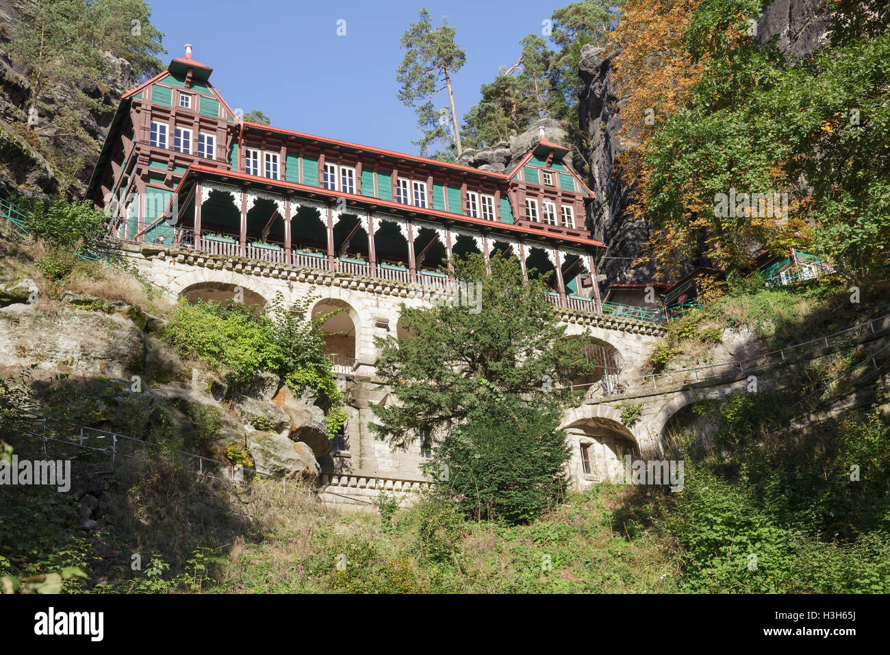 Hotel Sokoli hnizdo, Falcons nest – by the Pravcicka brana Pravcice ...