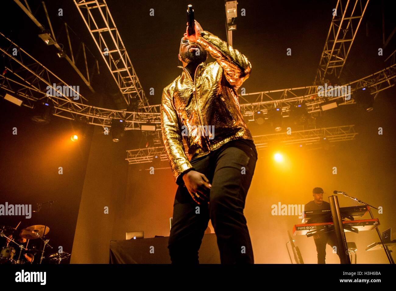 Maitre Gims performs live in Milano, Italy, on May 10 2016 Stock Photo ...