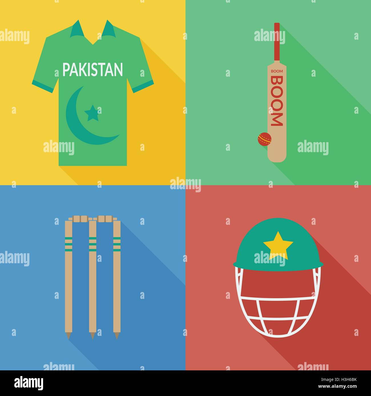 Cricket stumps and ball Stock Vector Images - Alamy