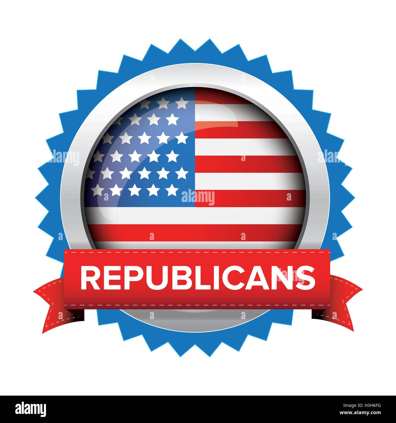 Republicans election badge Stock Vector Image & Art - Alamy