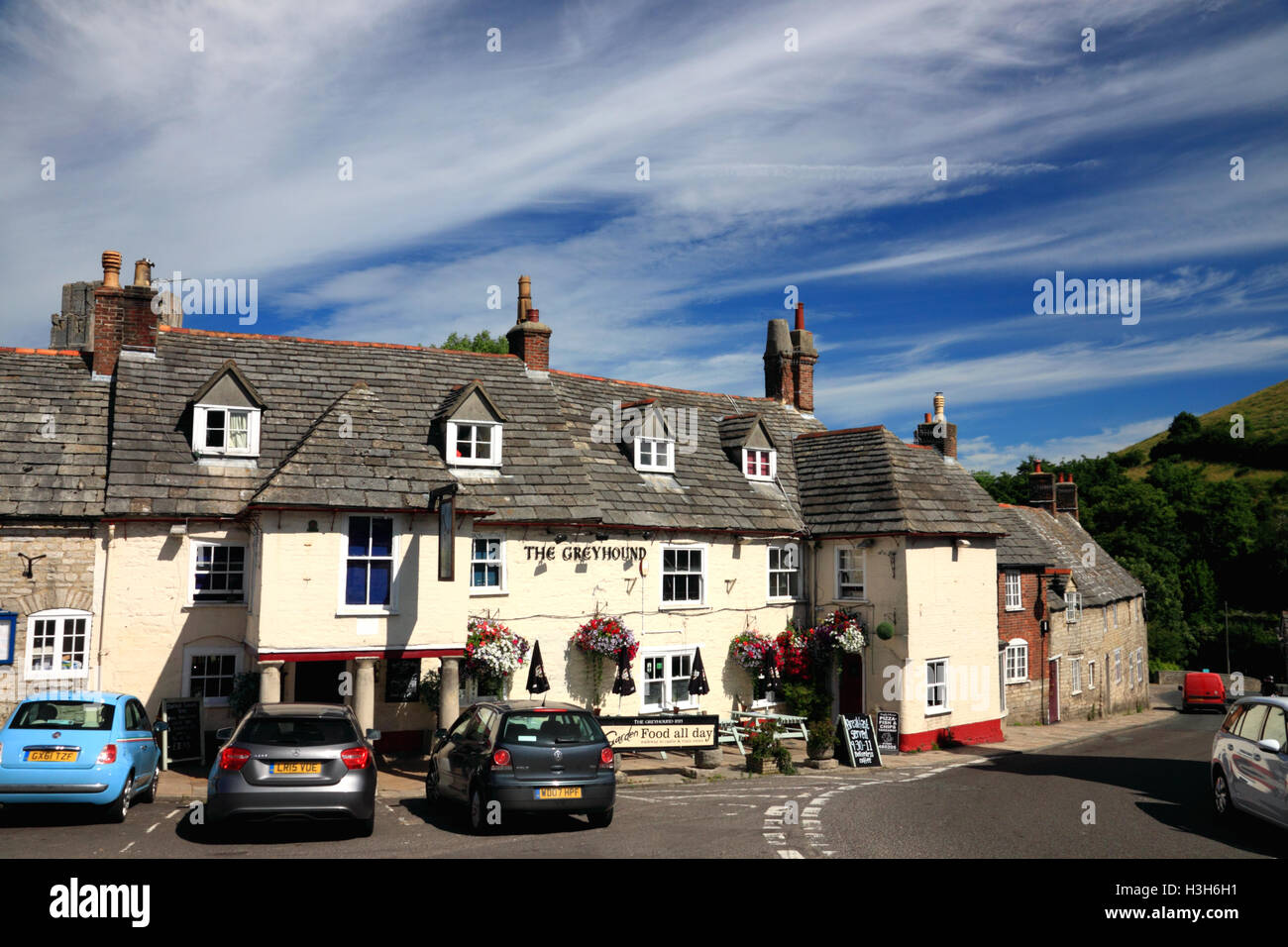 The Greyhound Inn, Corfe Castle, Dorset Stock Photo - Alamy