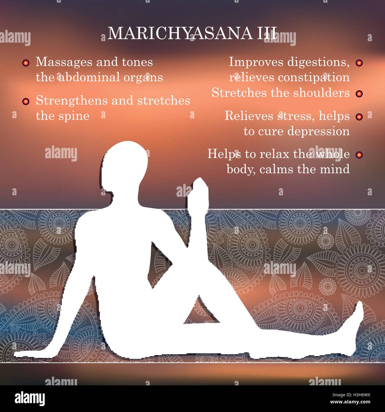 Yoga pose infographics, benefits of practice Stock Vector Image & Art ...