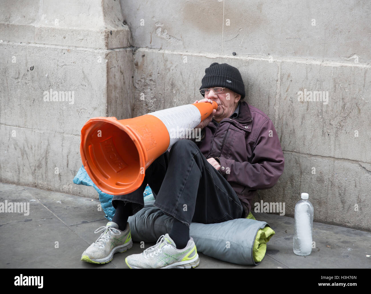Singing through a traffic cone hi-res stock photography and images - Alamy