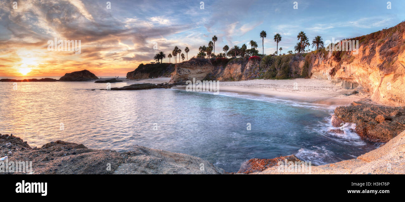 Sunset view of Treasure Island Beach at the Montage in Laguna Beach ...