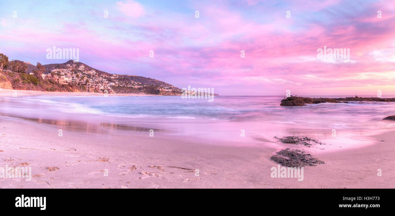 Sunset view of Treasure Island Beach at the Montage in Laguna Beach ...