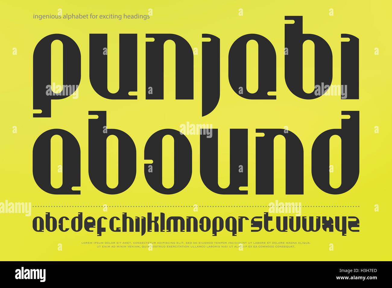 set of stylish alphabet letters isolated on bright background. vector ...